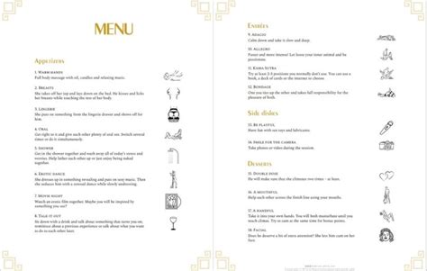 Sex Menu For Hookups World Hookup Guides