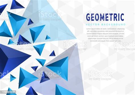 복사 공간이 있는 흰색 회색 배경의 추상 파란색 삼각형 기하학적 모양입니다 0명에 대한 스톡 벡터 아트 및 기타 이미지 0명 3차원 형태 가리기 Istock