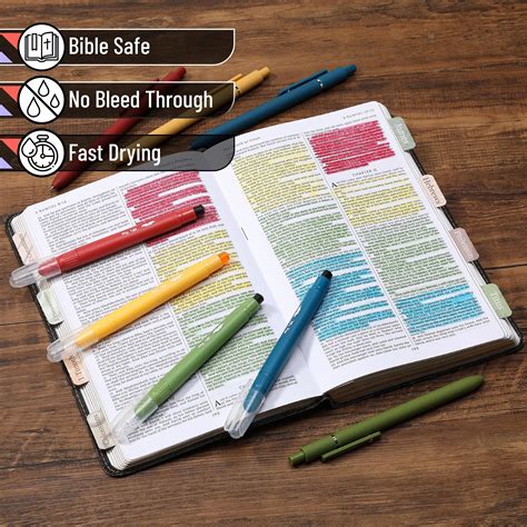 Mr Pen Bible Highlighters And Pens No Bleed 8 Pack