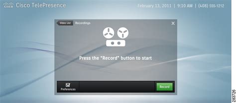 Cisco TelePresence System User Guide Software Release TX Managing Recordings Cisco
