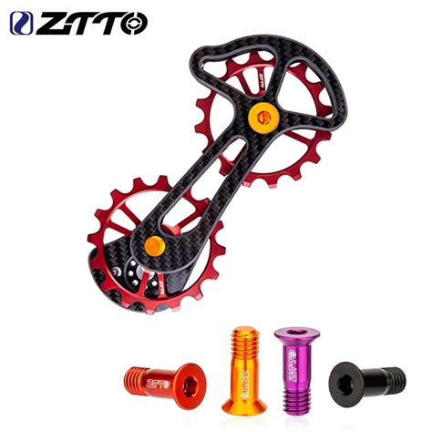 Ztto Mtb 자전거 초경량 후방 변속기 자키 휠 볼트 가이드 풀리 나사 산악 도로 자전거용 컬러 Al7075 1 쌍