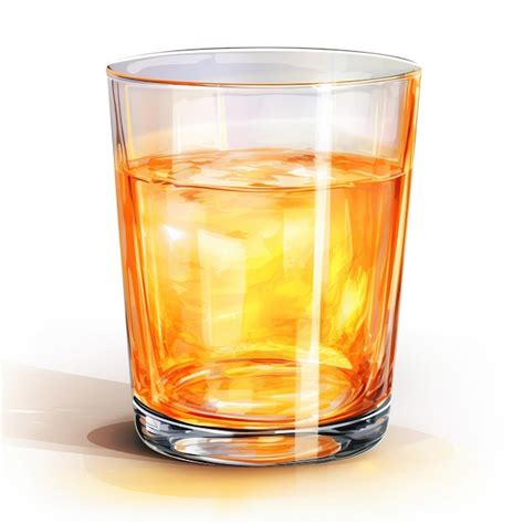 Premium Vector Orange Color Glass Watercolor Vector White Background Iso