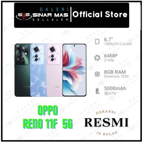 Jual Oppo Reno 11f 5g 8 256gb New Garansi Resmi Di Seller Galeri Sinar Mas Selluler Galeri