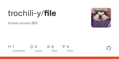 Github Trochili Yfile Threejs Canvas 烟花