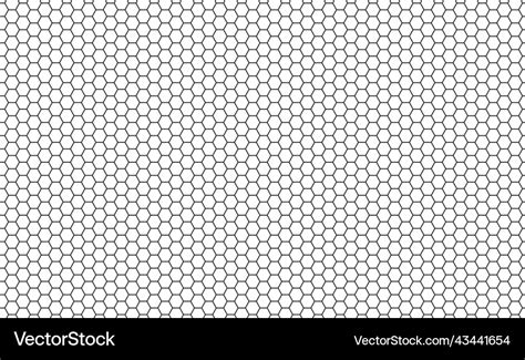 Hexagon Honeycomb Seamless Pattern Grid Royalty Free Vector