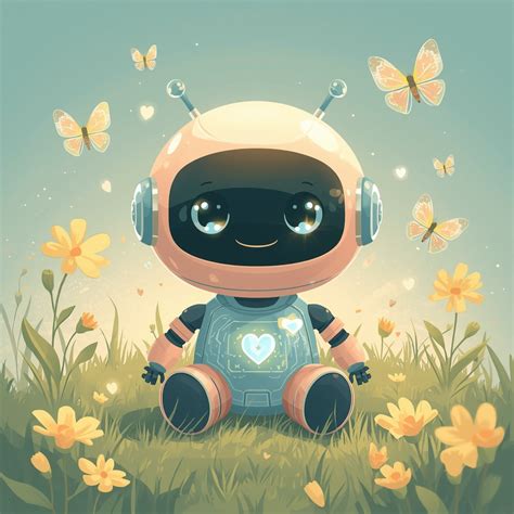 Free Cute Robot Friend Image Robot Cute Kawaii Download At Stockcake