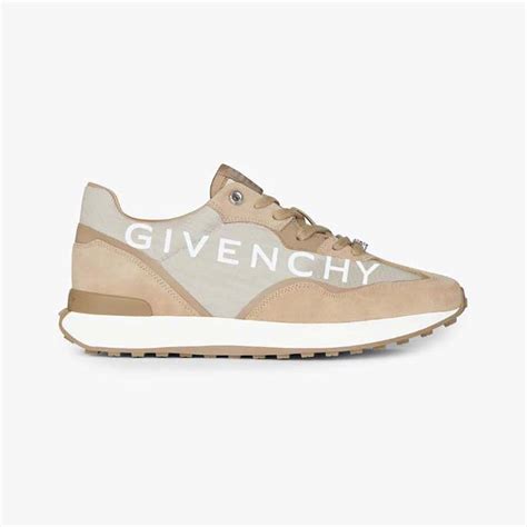 Givenchy Men Giv Runner Sneakers In Suede Leather And Nylon Blue