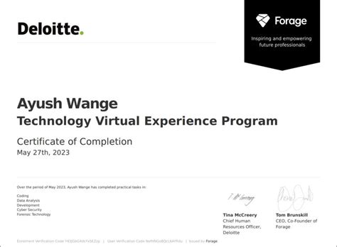 ayush wange on linkedin connections technology experience deloitte internship forage