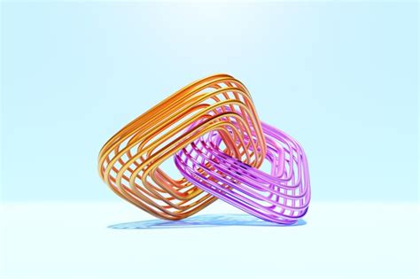 Premium Photo 3d Illustration Of A Pink And Yellow Ring Torus