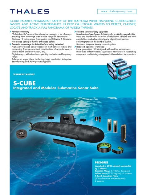 Thales S Cube Sonar System Pdf Sonar Submarines