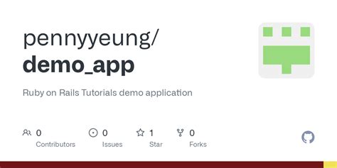 Github Pennyyeungdemoapp Ruby On Rails Tutorials Demo Application
