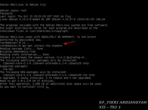 CARA KONFIGURASI NTP PADA DEBIAN