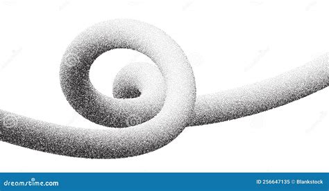 Dotwork Swirl Pattern Background Black Noise Stipple Dots Wave Curve Dotted Sand Vector Stock