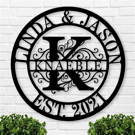 Personalized Metal Name Signs Outdoor Name Sign Last