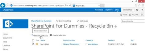 How To Undo Delete In Sharepoint