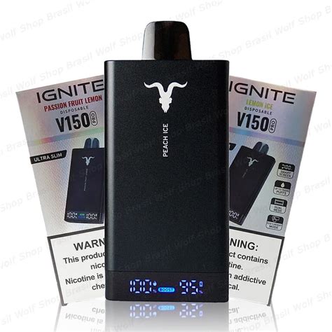 Ignite V150 Pro Pod Descartável 15000 Puffs Wolf Shop Brasil