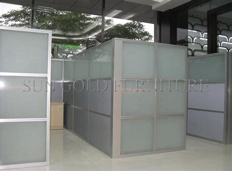 Popular Cheap Office Used Low Half Glass Wall Partition Sz Ws587