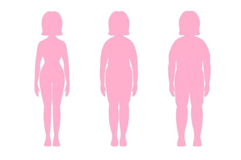 Premium Vector Weight Loss Fat And Slim Woman Silhouette Before And