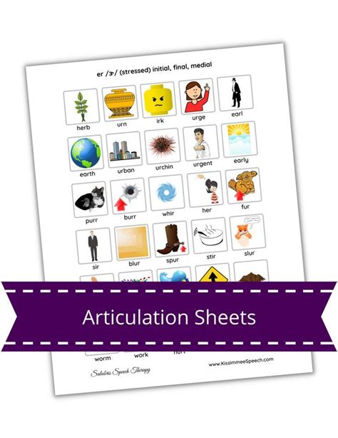 Vocalic R ɝ Stressed Er Sound Speech Therapy Articulation