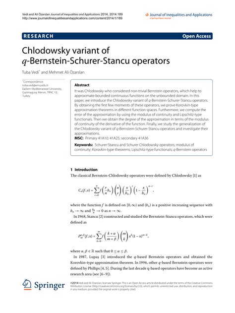Pdf Chlodowsky Variant Of Q Bernstein Schurer Stancu Operators