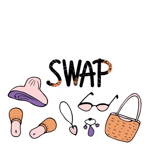 Swap Hanwritten Lettering Vector Concept Design 42593927 Vector Art