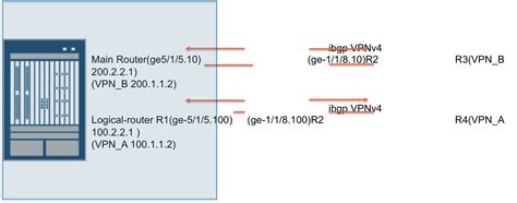 Junos Vrf Table Label In Logical System Is Not Working
