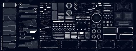 Universal Cyberpunk Futuristic User Interface Sci Fi Elements Hud Frame Callouts Loading