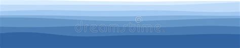 Abstract Blue Wave Pattern Layered Ocean Inspired Art With Gradient Hues Stock Illustration