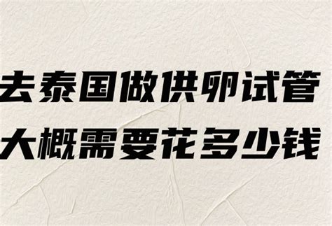 去泰国做试管大概需要准备多少钱 莱婴健康