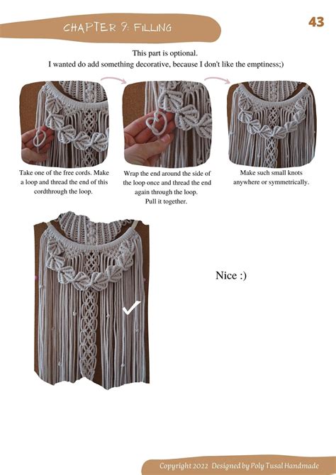 tutorial pdf for macrame owl step by step guide cute wall etsy