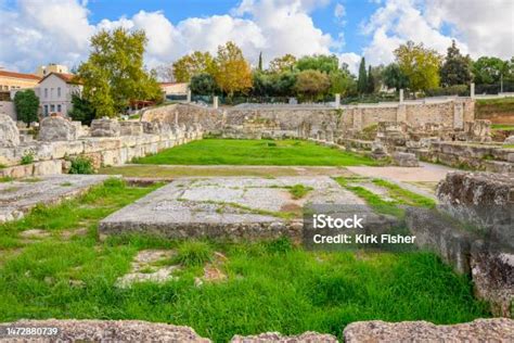 고대 의 신성한 길과 무덤의 거리 아테네에서 엘레우시스에 도로 케라메이코스의 유적에 아테네묘지 아테네 그리스 0명에 대한 스톡 사진 및 기타 이미지 Istock