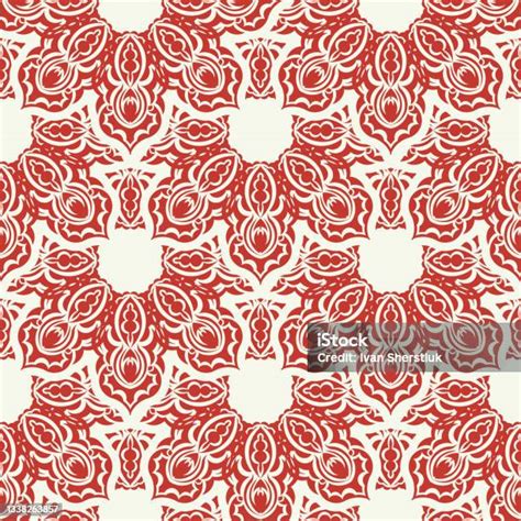 크리스마스와 새해 원활한 패턴 겨울 모자 못생긴 스웨터 점퍼 또는 기타 디자인에 대한 북유럽 눈송이와 빨간색과 흰색 페어 섬