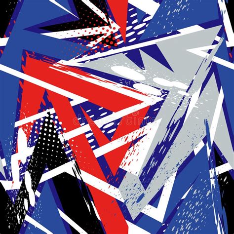 Seamless Abstract Urban Pattern With Curved Geometry Elements Stock Vector Illustration Of