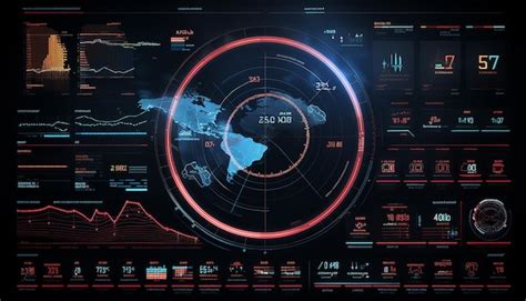 Premium Ai Image Futuristic Finance Digital Market Graph User Interface With Diagram