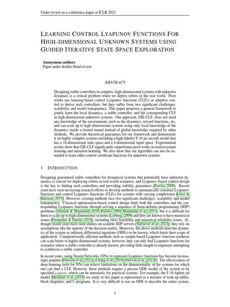 Learning Control Lyapunov Func Pdf Control Theory Mathematics