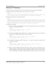 CP1 Tutorial 07 Solutions Pdf Tutorial Questions Semester 1 2020 Tutorial 7 Solutions You Will