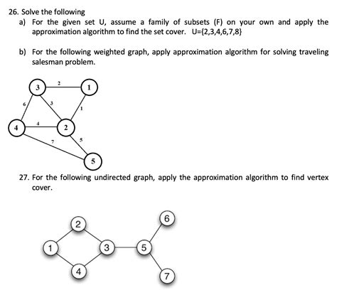 Solved 26 Solve The Following A For The Given Set U