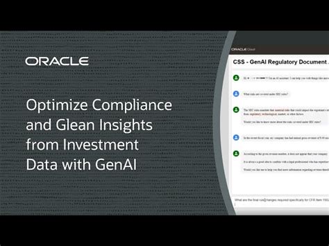 Optimize Investment Data Analysis With Genai Oracle Asean