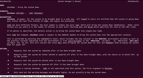 Linux Shutdown Command Along With Reboots And Schedules