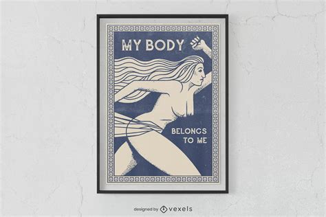 Woman Body Autonomy Poster Design Vector Download