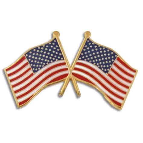 High Quality And Low Price Usa Crossed American Flags Lapel Pin Hot
