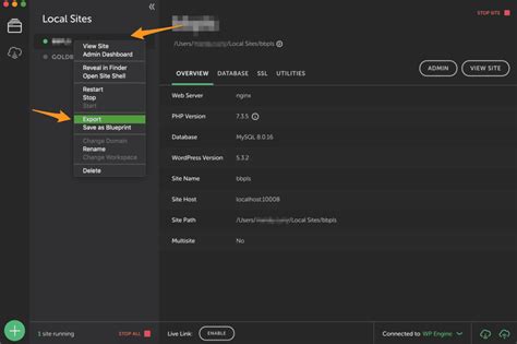 local and wp engine connect support center