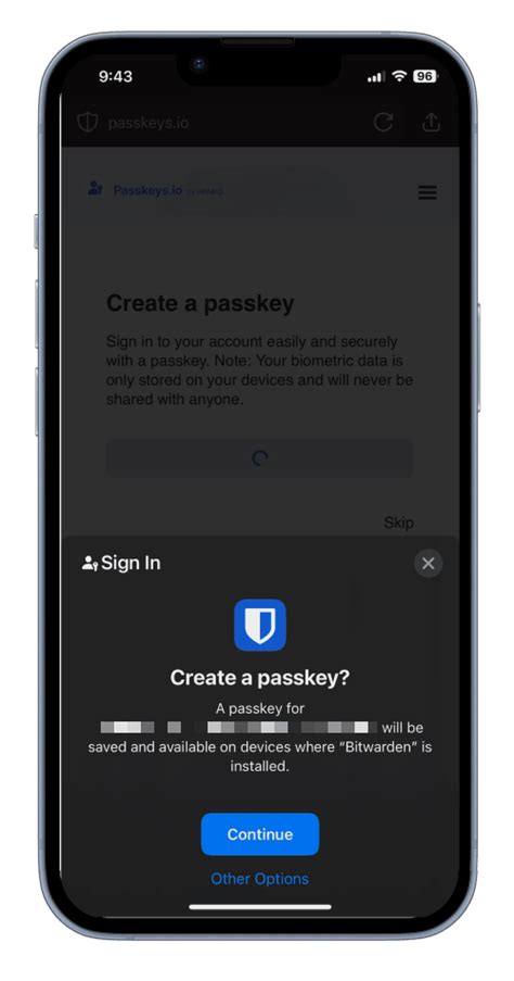 Storing Passkeys Bitwarden