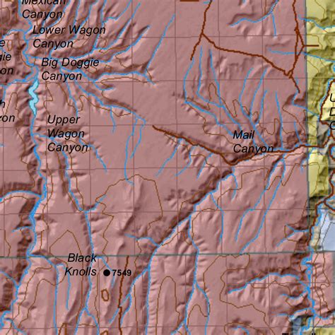 Book Cliffs Utah Elk Hunting Unit Map With Land Ownership And