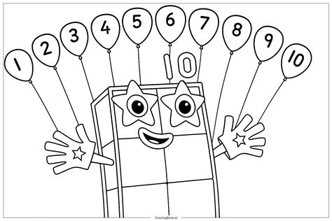 Ten Coloring Page Free Pdfandpng Printable