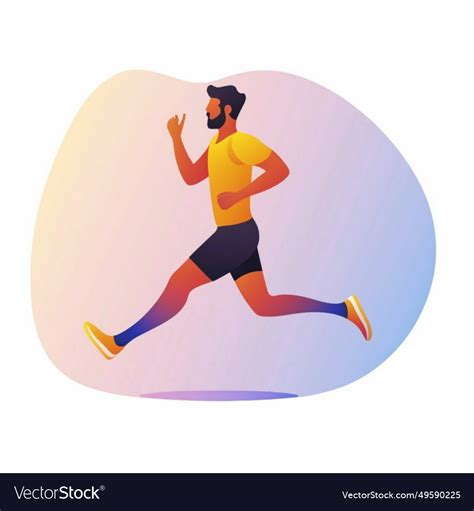 Running Man Royalty Free Vector Image Vectorstock