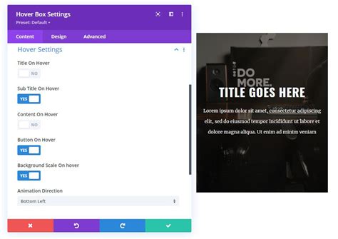 Hover Box Module Overview DiviFlash Docs