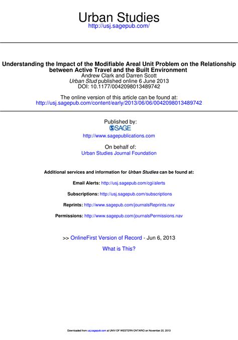 PDF Understanding The Impact Of The Modifiable Areal Unit Problem On The Relationship Between