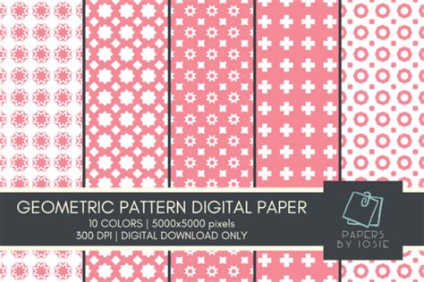 Geometric Pattern Digital Paper Graphic By Papersbyjosie · Creative Fabrica