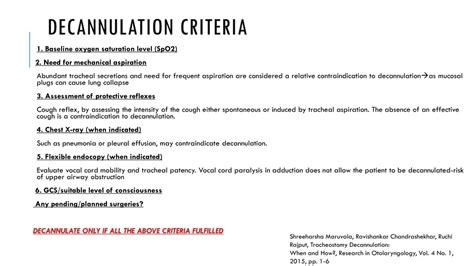 Ppt Tracheostomy Decannulation Powerpoint Presentation Free Download